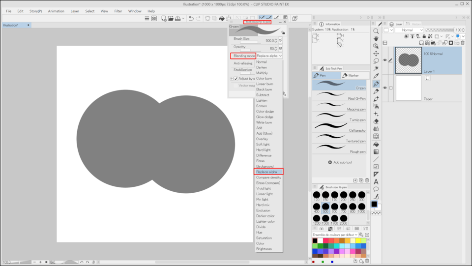 How to change the setting of a brush opacity in a specific situation ...