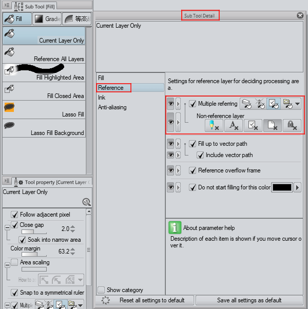 Don't see the refer to other layers option in the fill tool - CLIP ...