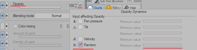 opacity jitter - CLIP STUDIO ASK