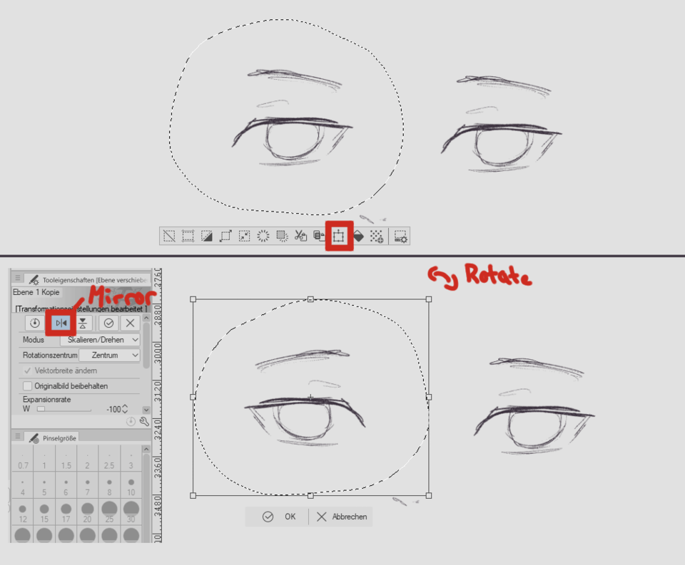 Lasso rotation method - CLIP STUDIO ASK