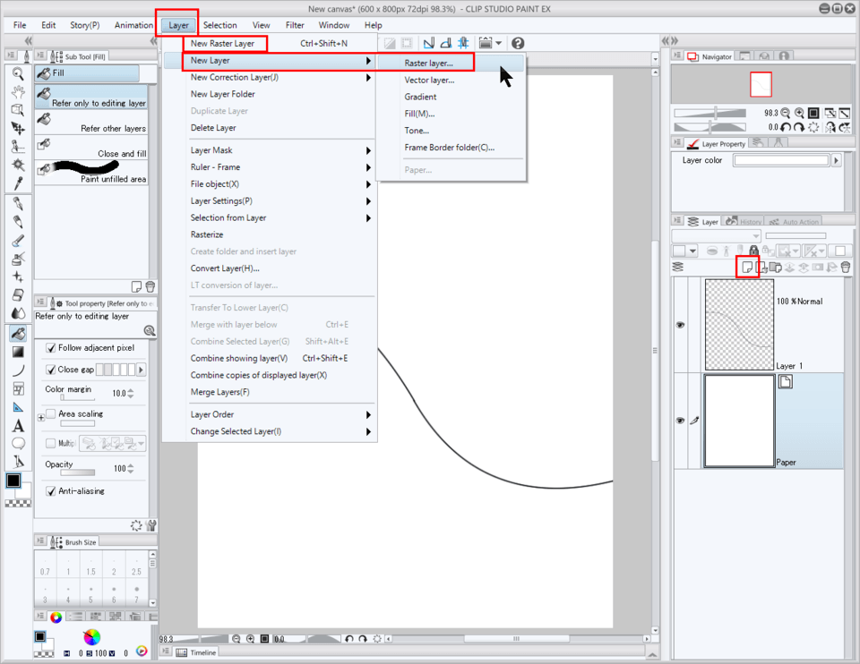do not paint over lines - CLIP STUDIO ASK