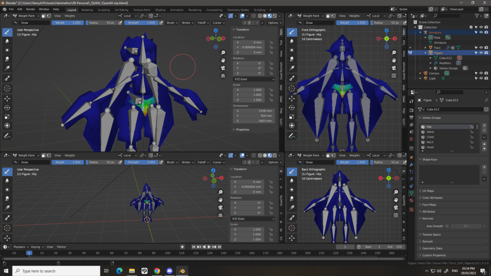 モデラーでのモデルワープ - CLIP STUDIO ASK