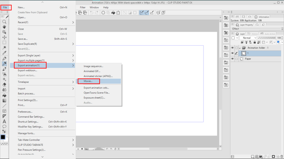 Flickering animation when exported - CLIP STUDIO ASK