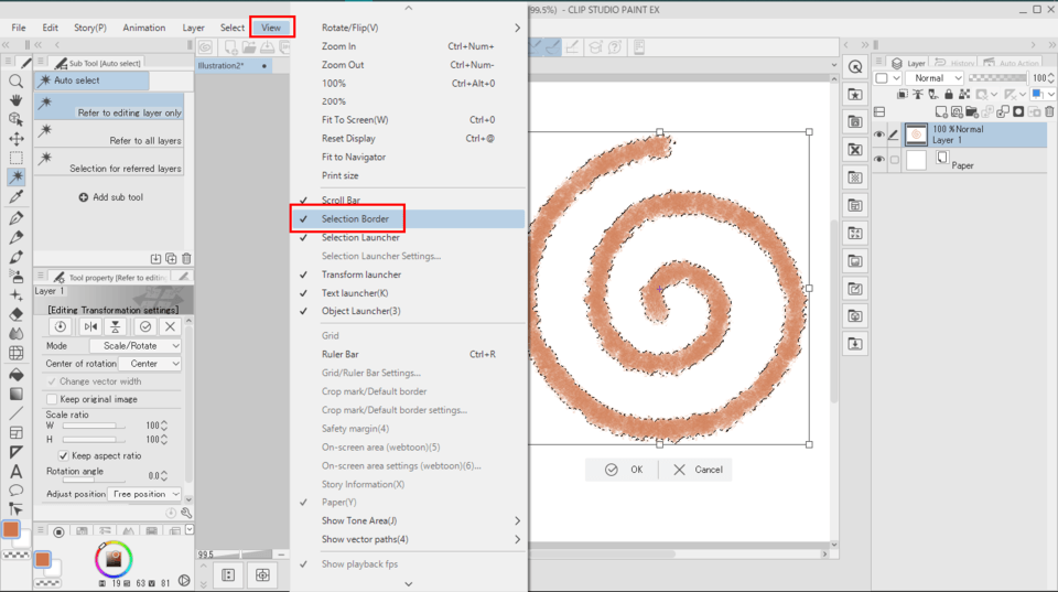 can i turn off the flashing animation lasso stroke? - CLIP STUDIO ASK