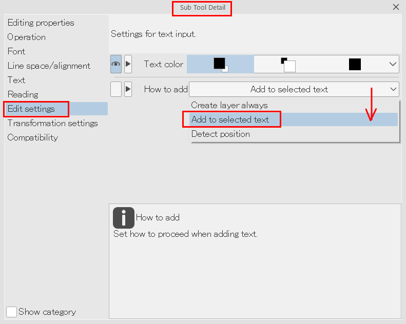 How to make new text layer appear above the currently selected layer? - CLIP STUDIO ASK