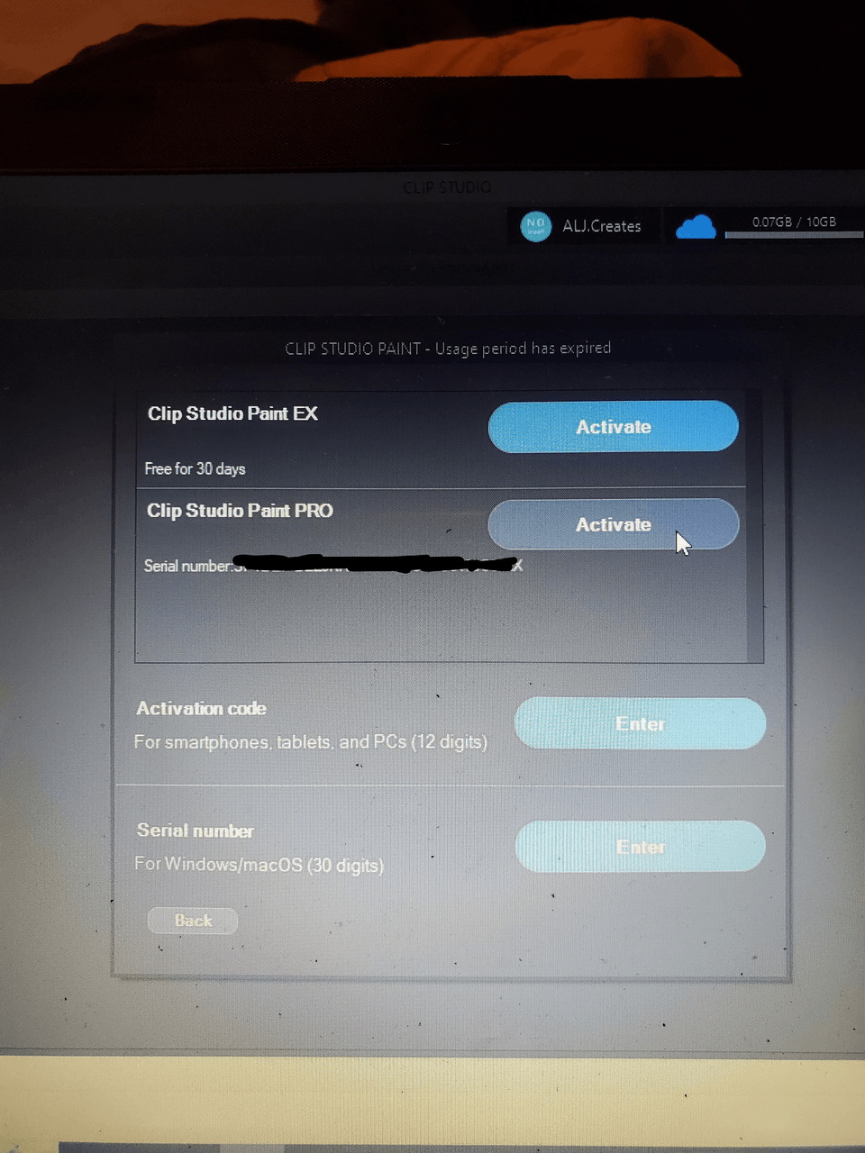 HELP PLEASE- Serial number issues - CLIP STUDIO ASK
