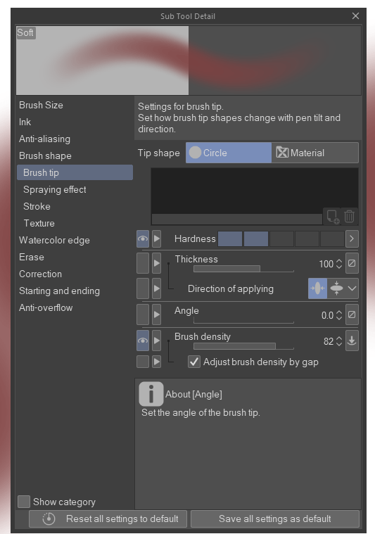 Changing cursor to the brush size - CLIP STUDIO ASK