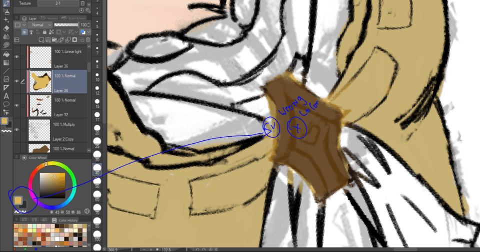 Color Picking On Top Of Multiply Layer CLIP STUDIO ASK