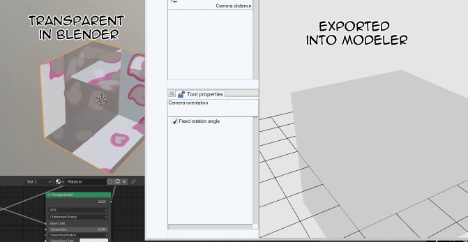 I need help with an 3d object transparency - CLIP STUDIO ASK
