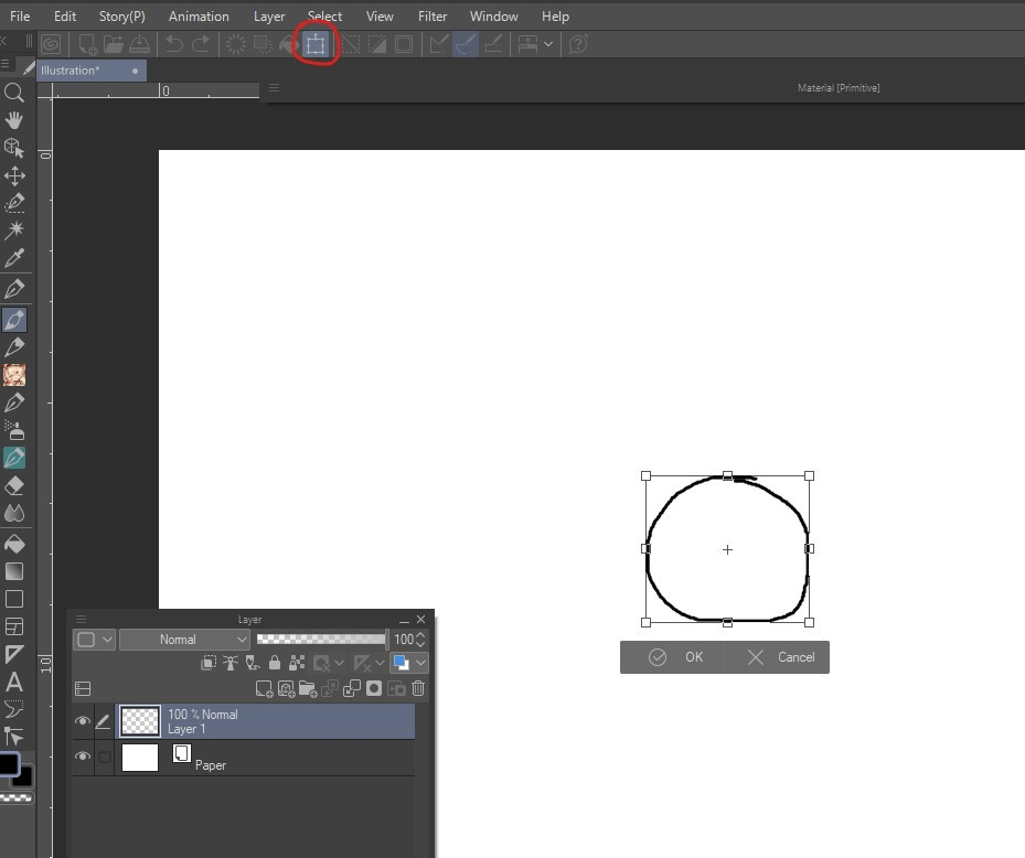 I can't use the Transform, Scale, Distort tool - CLIP STUDIO ASK