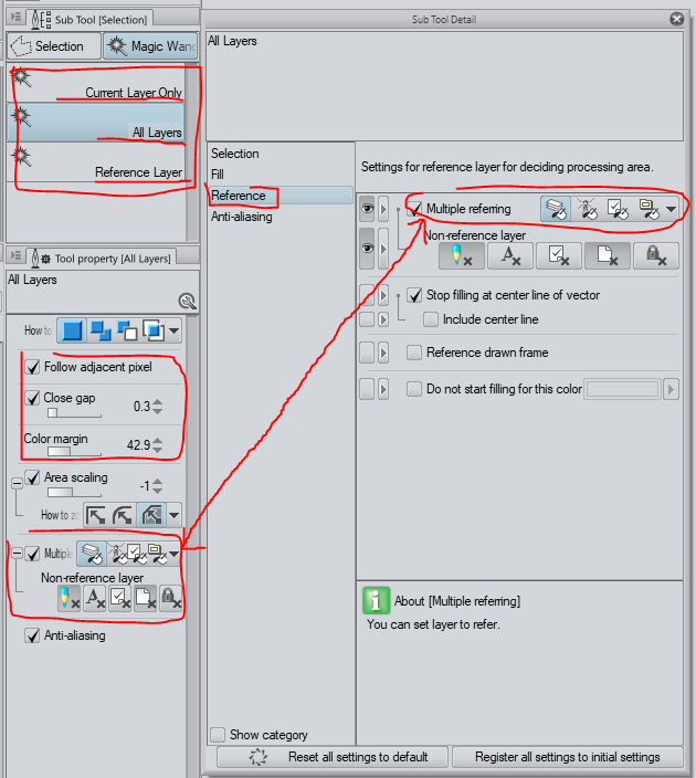 自動選択ツールが正しく選択されていない - CLIP STUDIO ASK