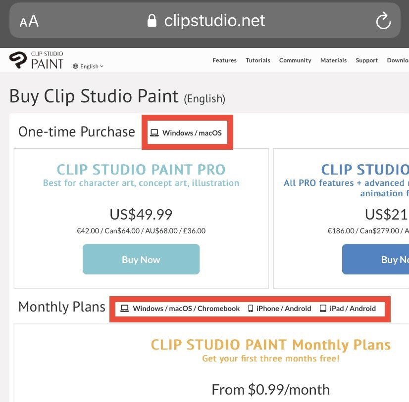 Serial number on tablet - CLIP STUDIO ASK