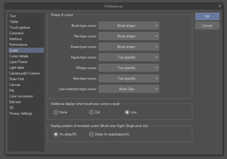 No brush tip cursor - CLIP STUDIO ASK