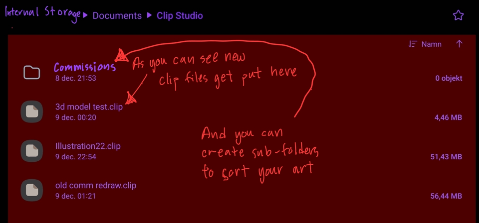 파일 이름 변경 - Android - CLIP STUDIO ASK
