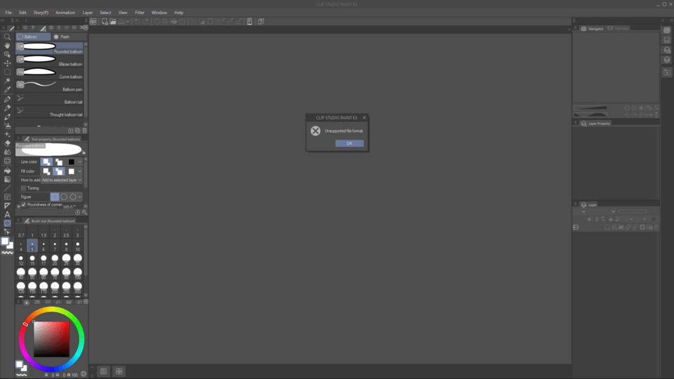My art won't open - CLIP STUDIO ASK