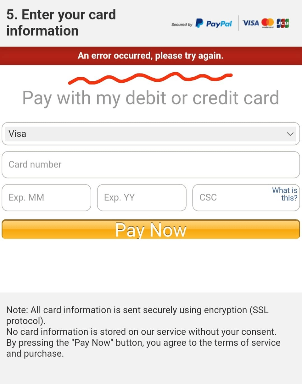 An error occurred, please try again. Payment Problem ??? - CLIP STUDIO ASK