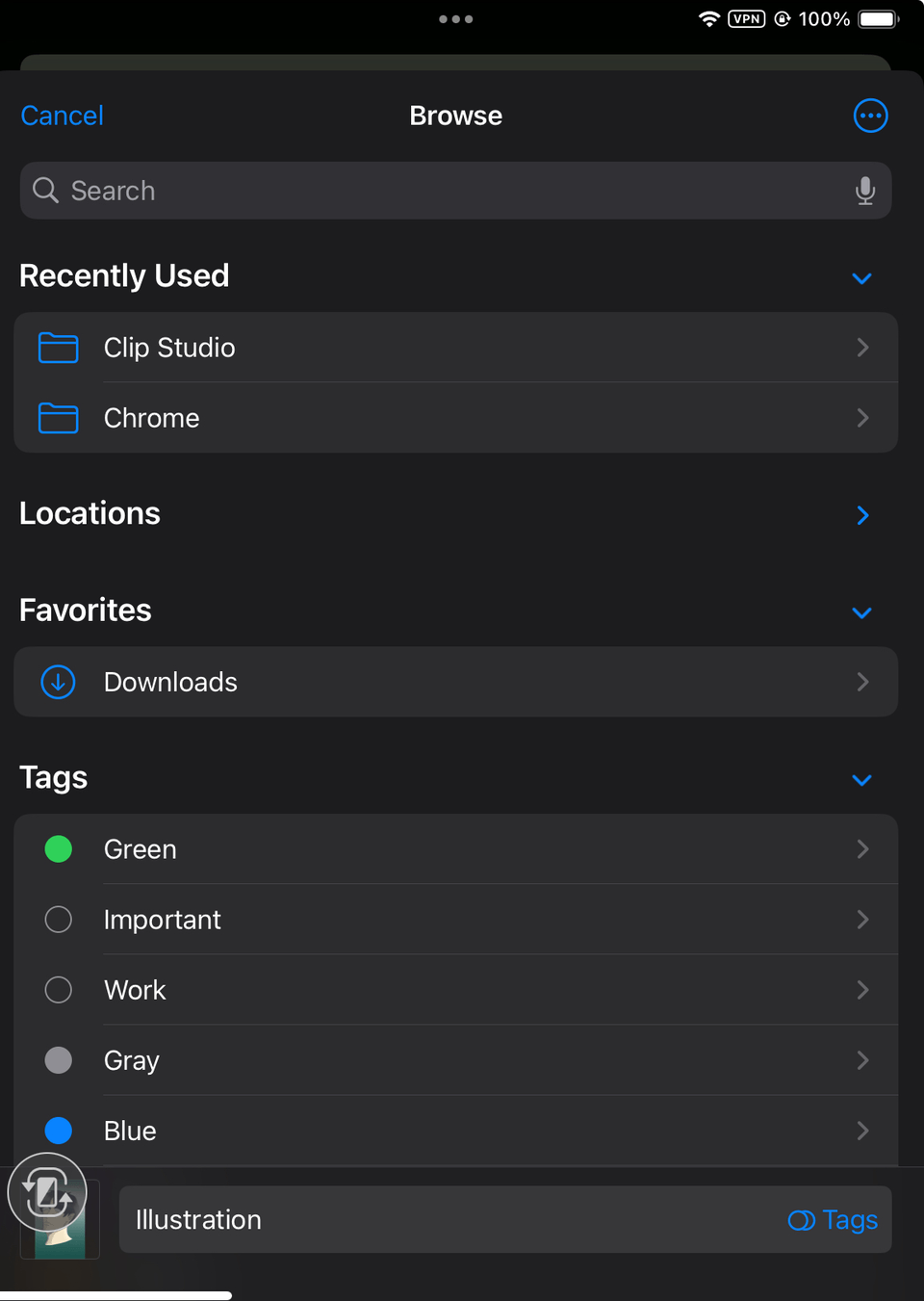 How do I get my works to save in the clip studio projects tab instead ...