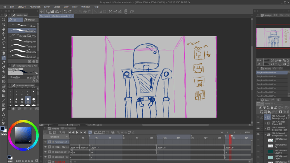 Animation folder color with alpha lock - CLIP STUDIO ASK