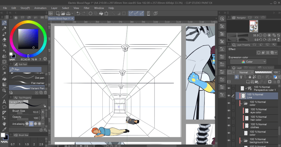 I can't draw diagonal line with my perspective ruler. - CLIP STUDIO ASK