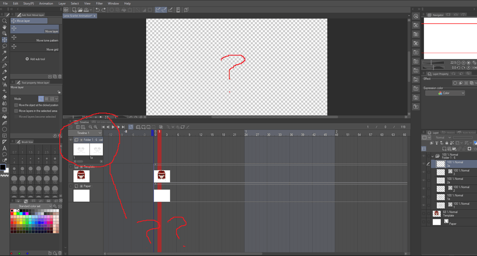 Linework in animation folder not showing in timeline - CLIP STUDIO ASK