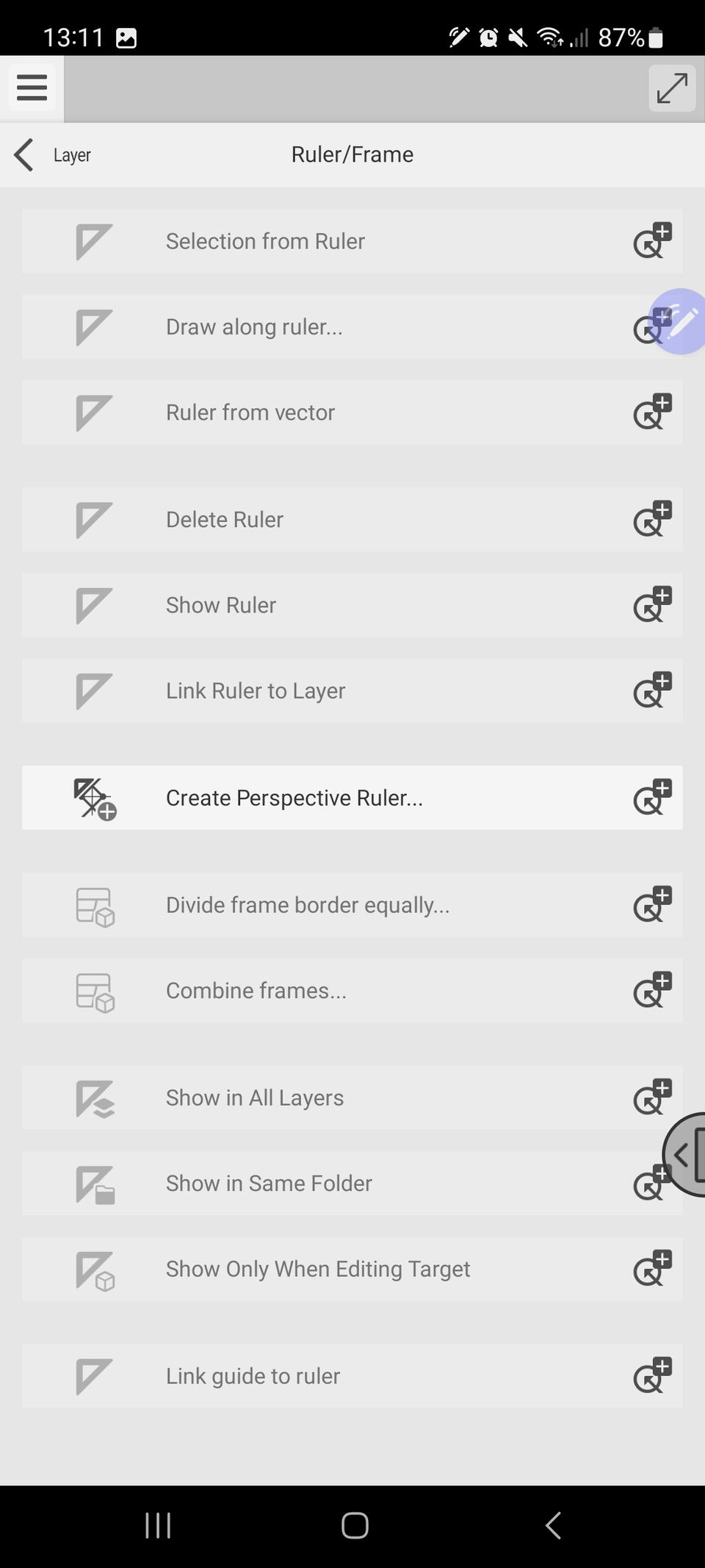 I can't use any rulers except for the perspective ruler (Android) - CLIP STUDIO ASK