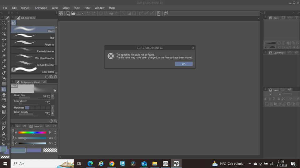 I cant open my file - CLIP STUDIO ASK