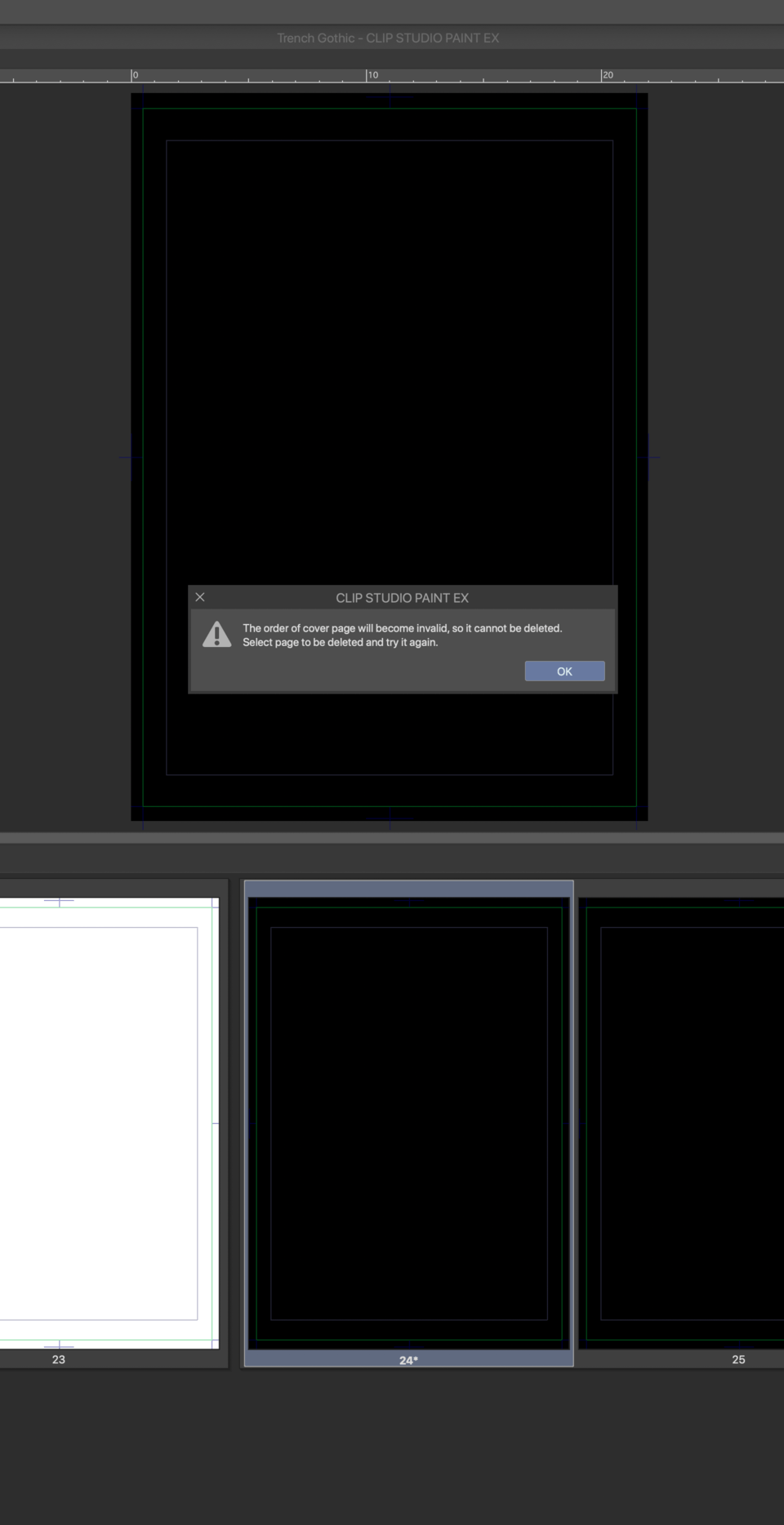 「表紙の順序が無効になるため、削除できません...」 - CLIP STUDIO ASK