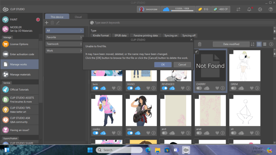 CSP가 내 파일을 삭제하나요? - CLIP STUDIO ASK