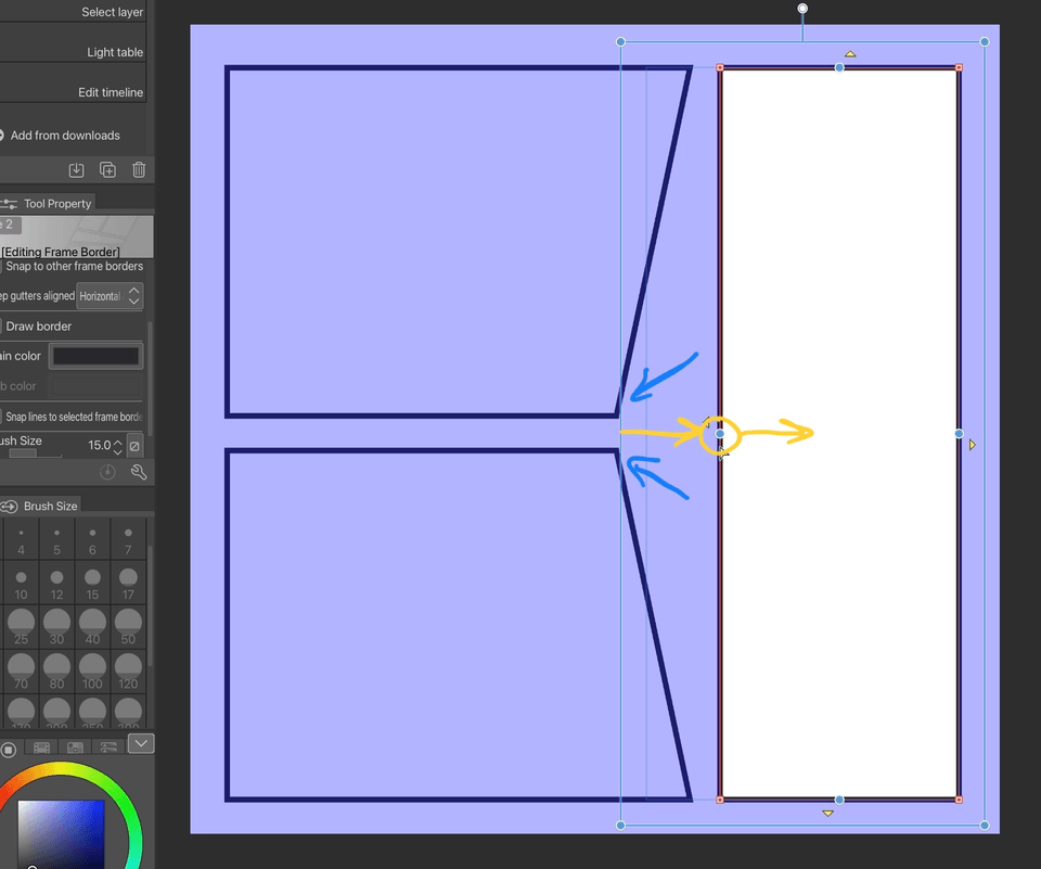 Other comic frames change their shape when I try to resize one frame ...