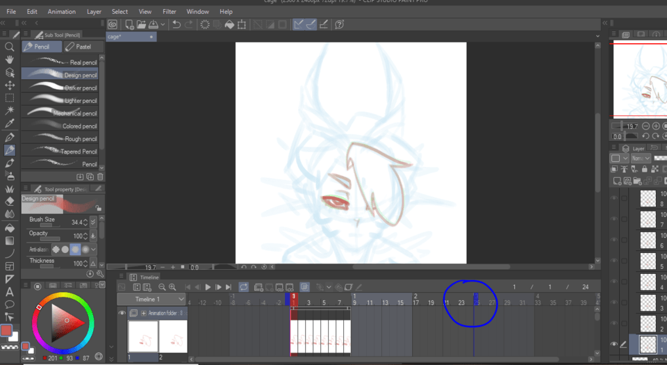 I bought CSP EX and I can't use more then 24 frames on animations still ...