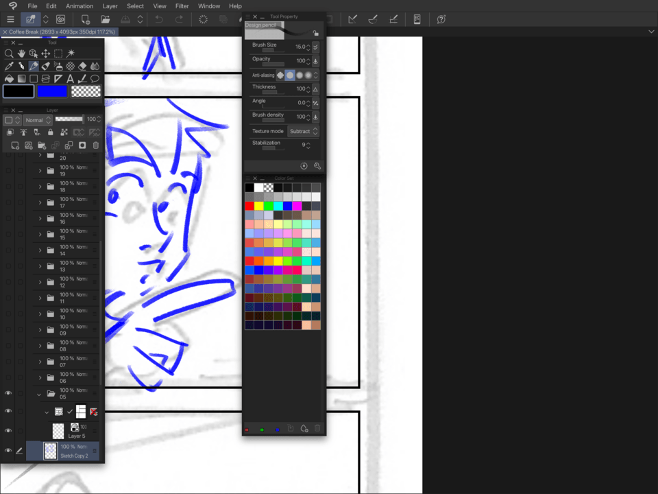 Workspace windows changed location. - CLIP STUDIO ASK