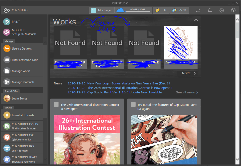 FILES ALWAYS CORRUPTED (2) - CLIP STUDIO ASK
