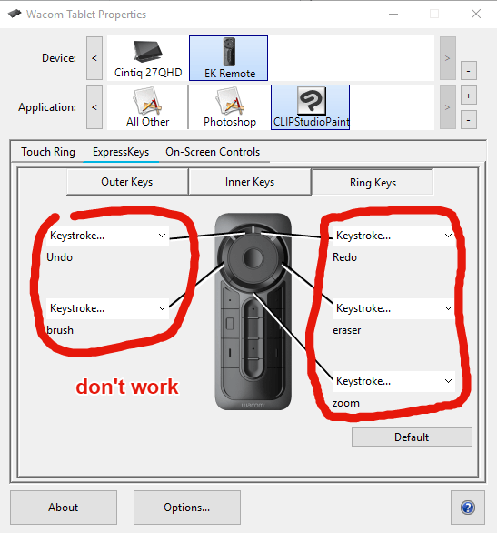 Cintiq Express keys don't work on CSP! - CLIP STUDIO ASK