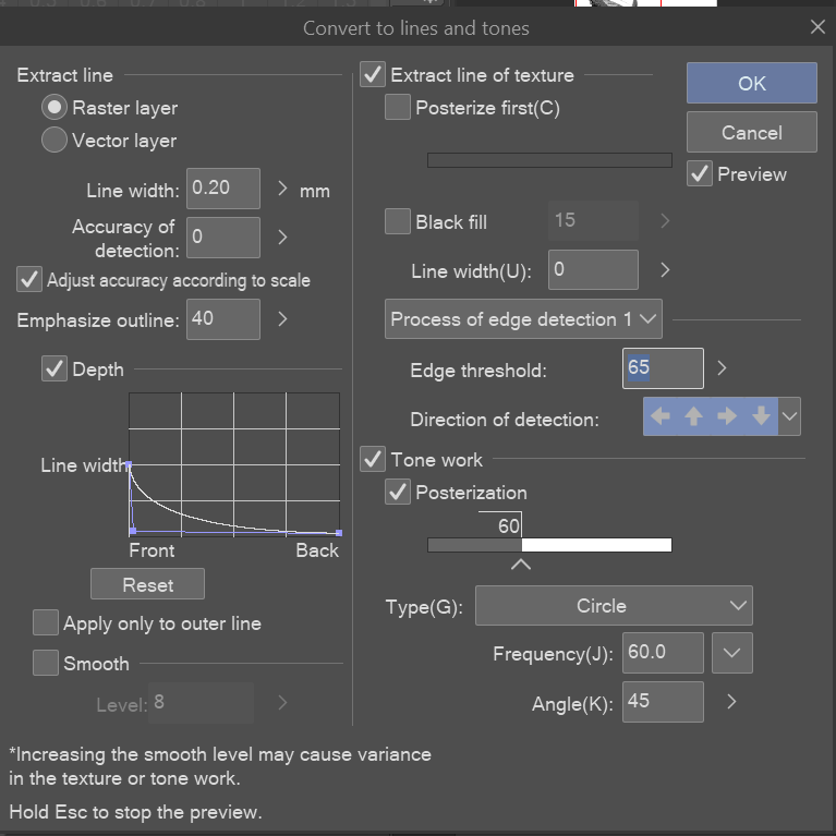 [CSP EX] 선과 톤 변환 관련 도움이 필요합니다 - CLIP STUDIO ASK