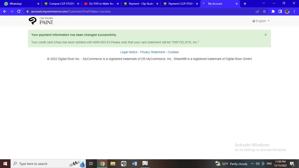 I did not receive the email with the confirmation key for Clip Studio ...