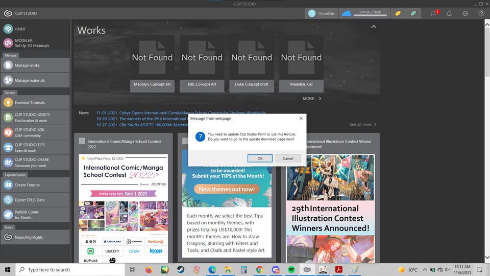 Clip Services issue - CLIP STUDIO ASK