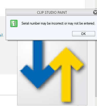 serial number problems - CLIP STUDIO ASK