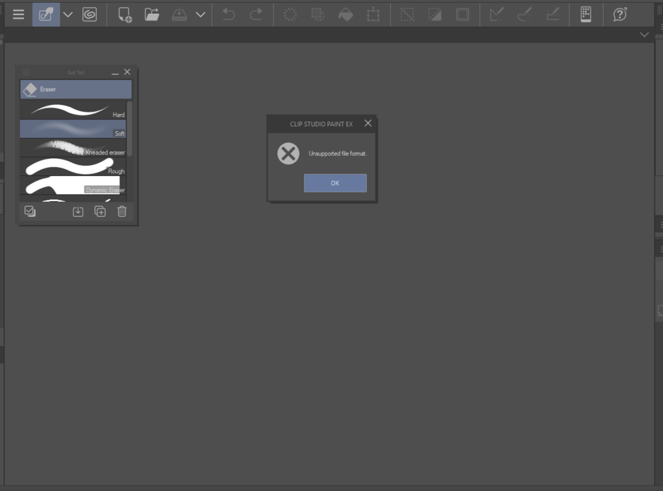 Clip Studio Paint Unsupported File - CLIP STUDIO ASK