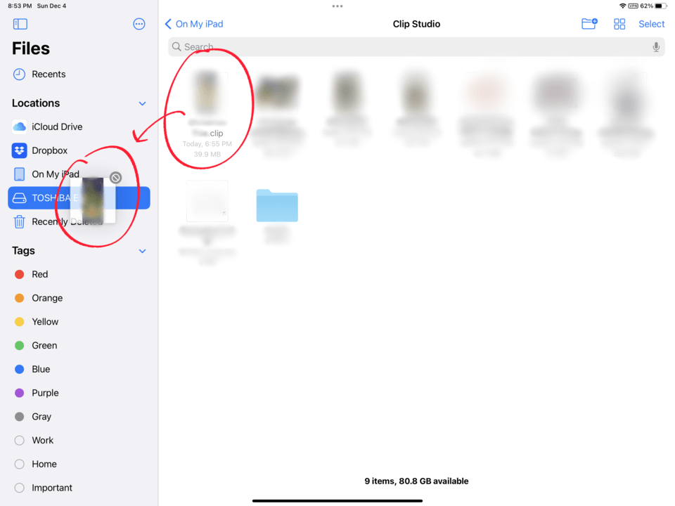 Can’t transfer CSP file from iPad Pro to external hard drive - CLIP ...