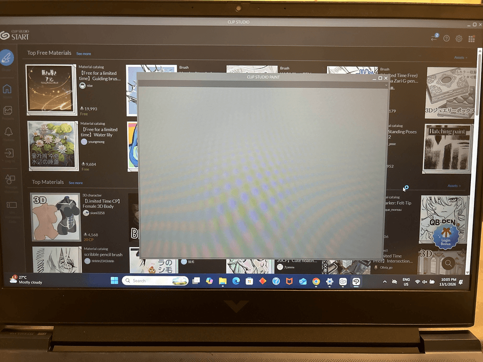 WIndows OS Clip studio freezes and screen darkens when opening, Clip ...