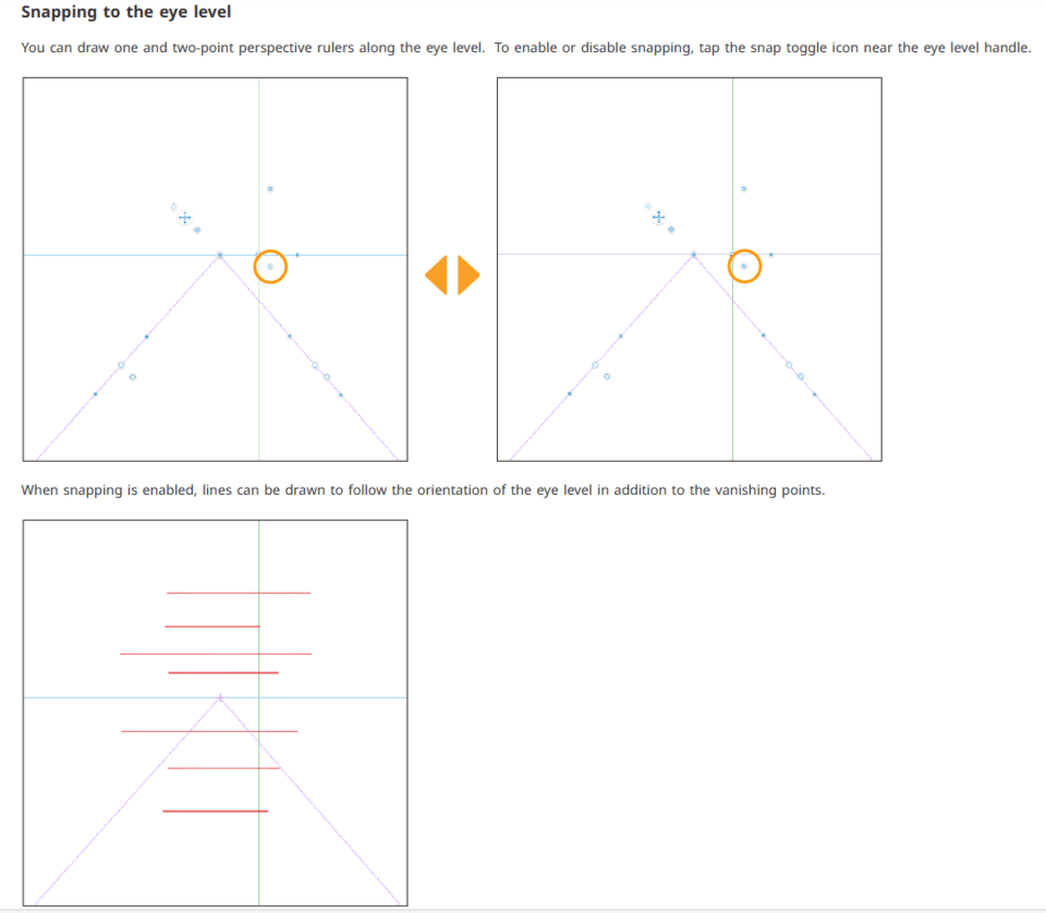 Perspective ruler won't allow snap to horizon / eye level - CLIP STUDIO ASK
