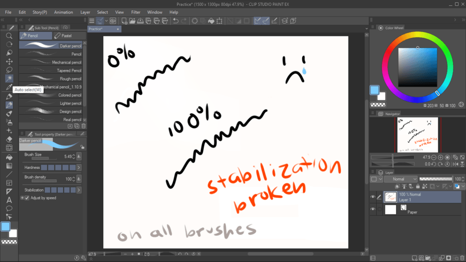 Stabilization broken - CLIP STUDIO ASK