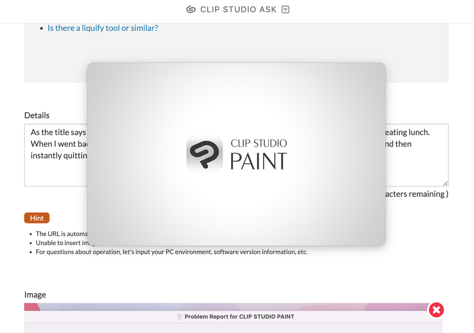 CSP를 열려고 하면 임의로 종료됩니다. - CLIP STUDIO ASK