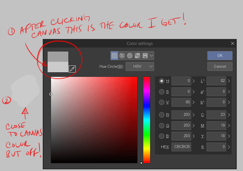 Color Setting Pop Up Color Picker - CLIP STUDIO ASK