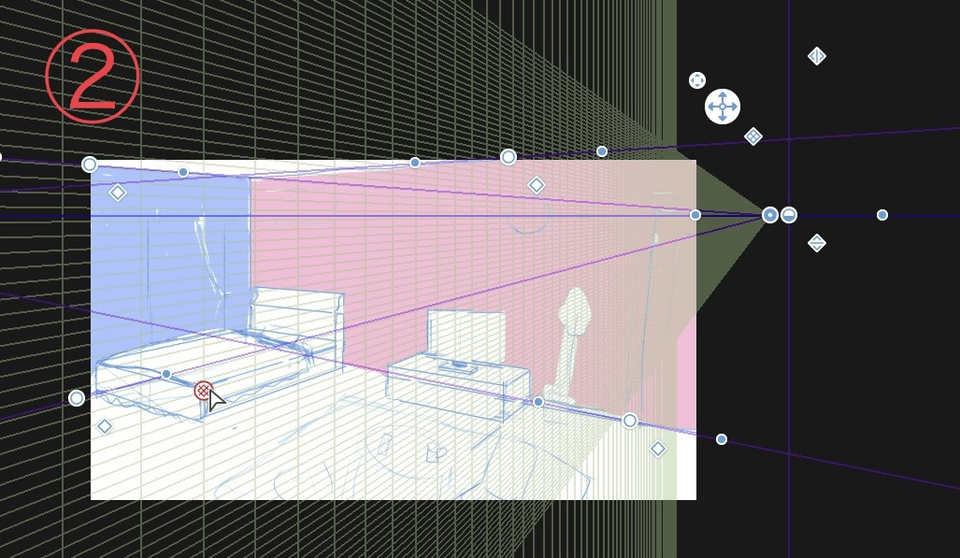 About the perspective ruler grid (two-point perspective) - CLIP STUDIO ASK