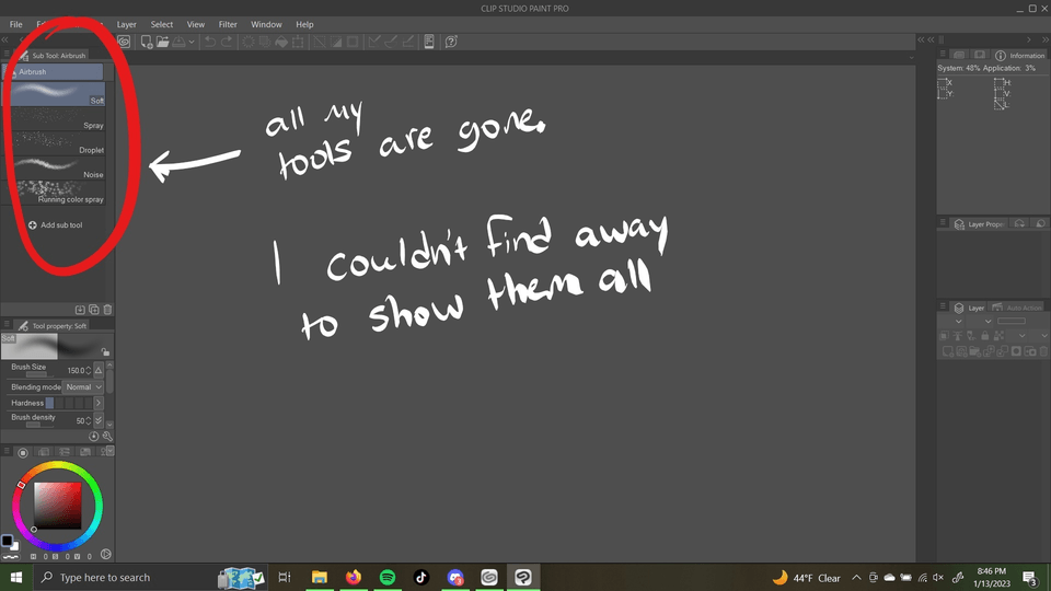 All my default asset brushes are gone. - CLIP STUDIO ASK